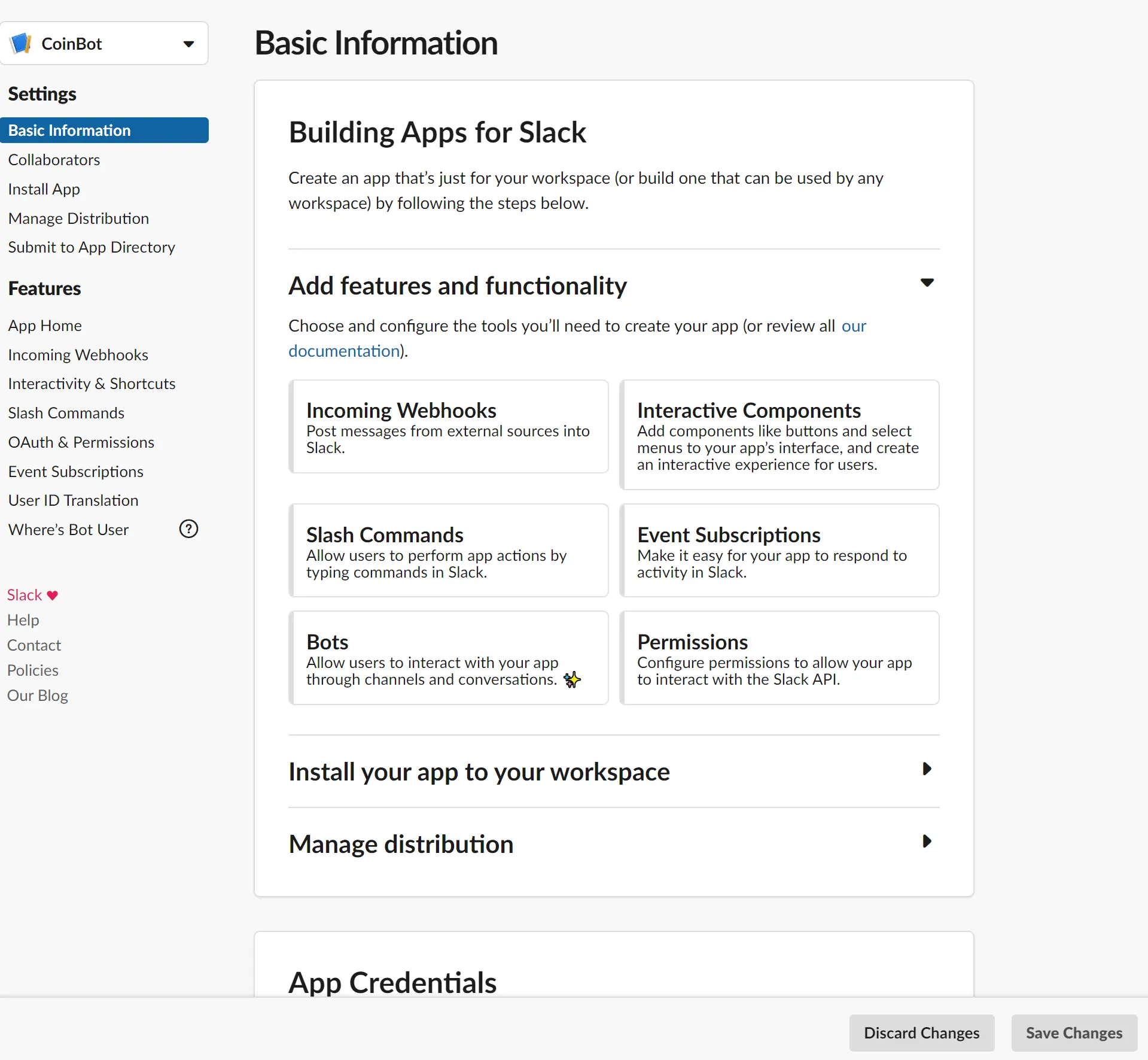 How to create a Slack APP and use it with Roxy-WI