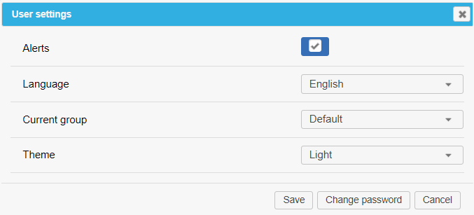 How to change user settings